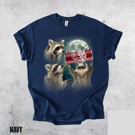 Cool Raccoon Graphic Tee, Fun Animal Lover Shirt, Dr Pepper Funny T ...