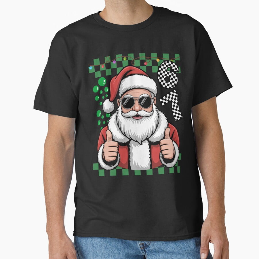 Cool Racing St Nick 67 Christmas Design Funny Holiday Art Graphic ...