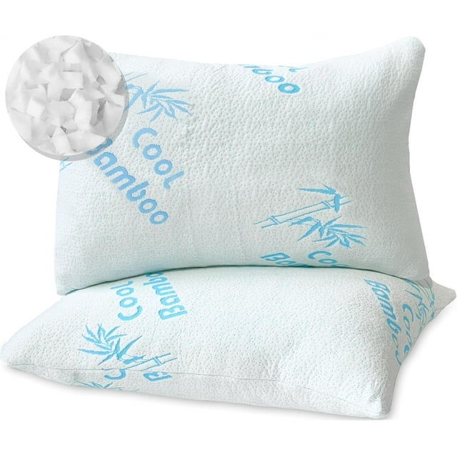Cool Rayon of Bamboo Pillows 2 Pack King Size (20"x36") for Sleeping ...