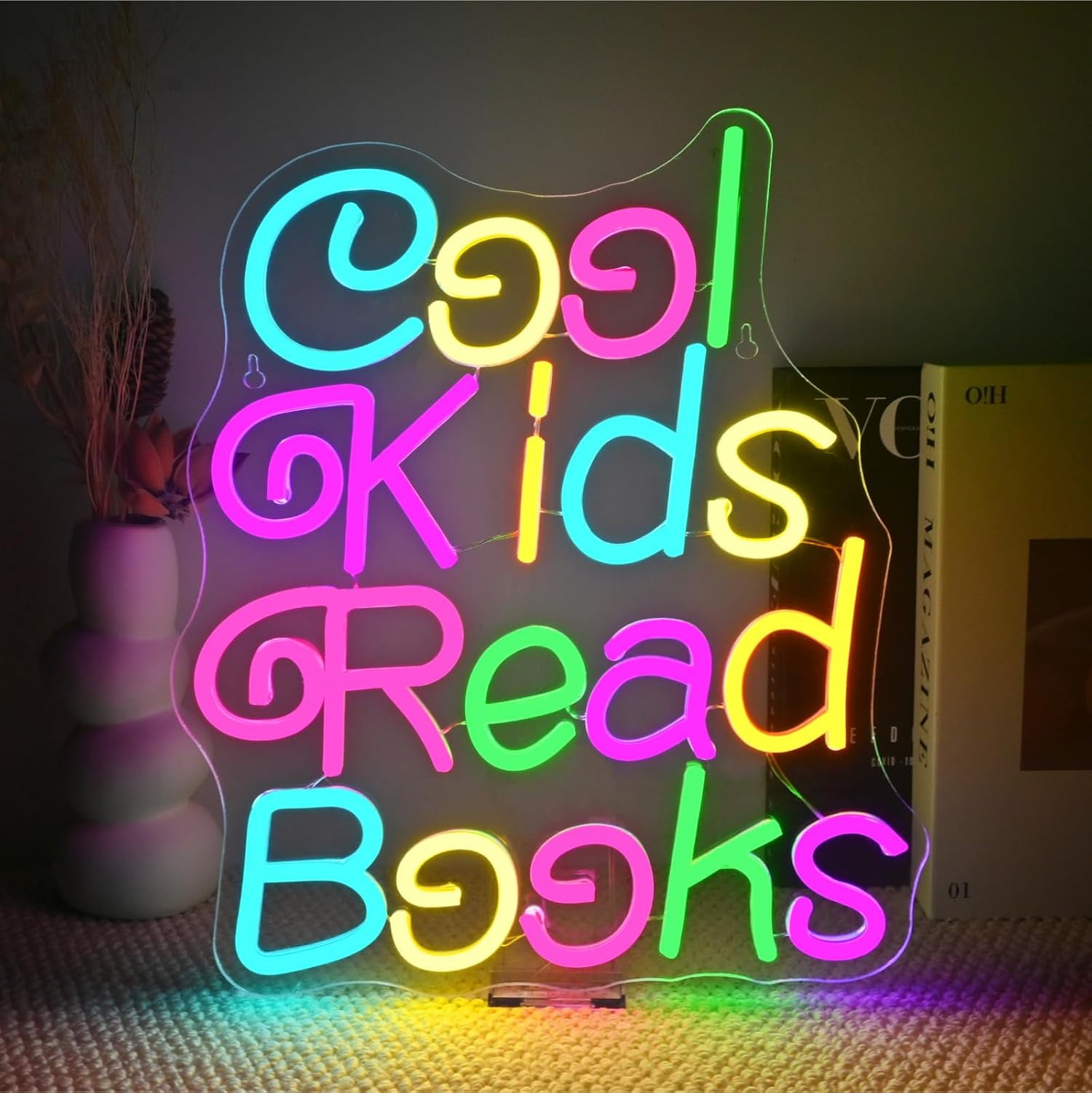 Cool Read Books Neon Sign for Wall Decor Reading Neon Light Sign for ...