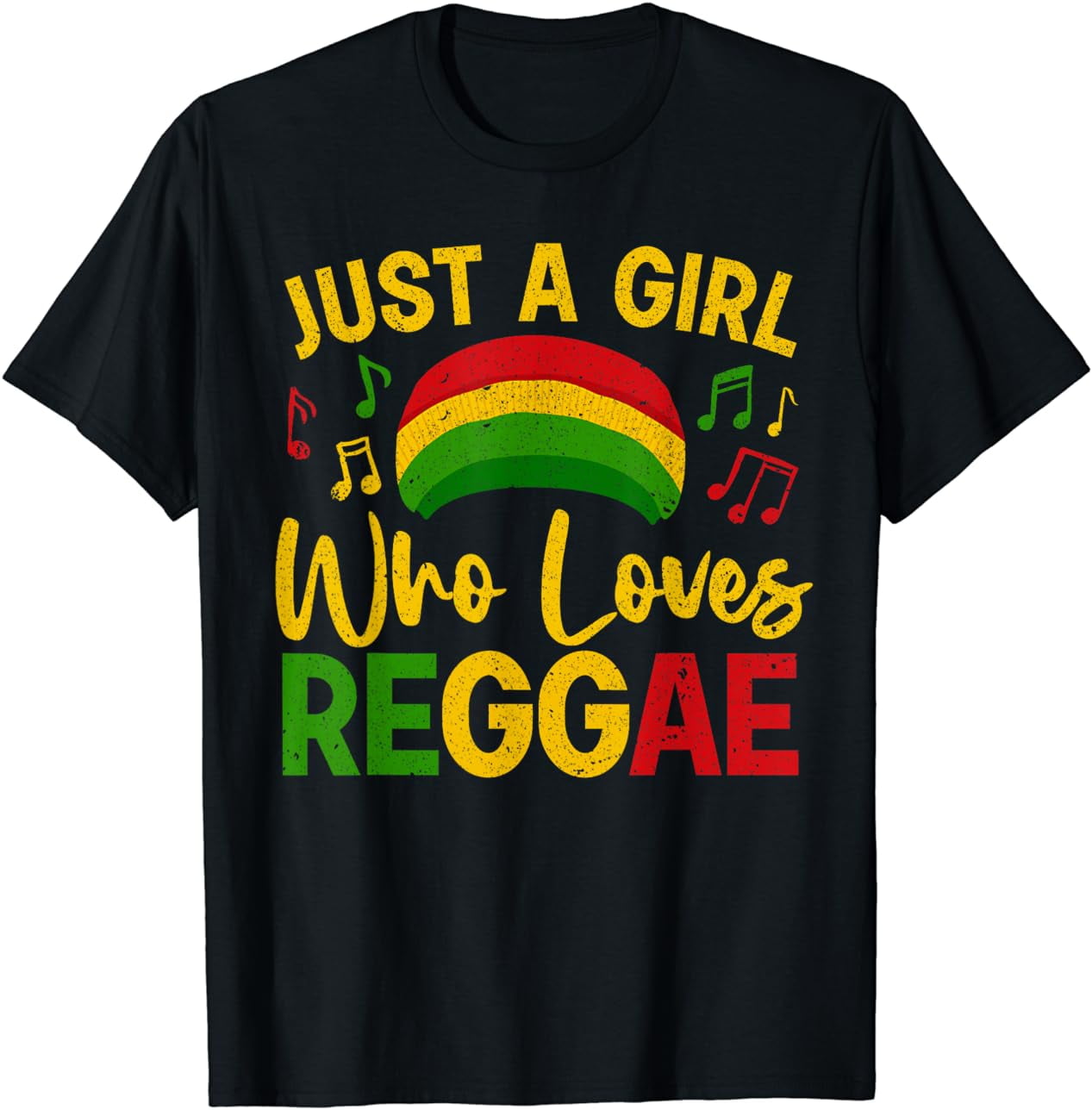 Cool Reggae For Girls Women Rasta Jamaican Music Rastafari T-Shirt ...