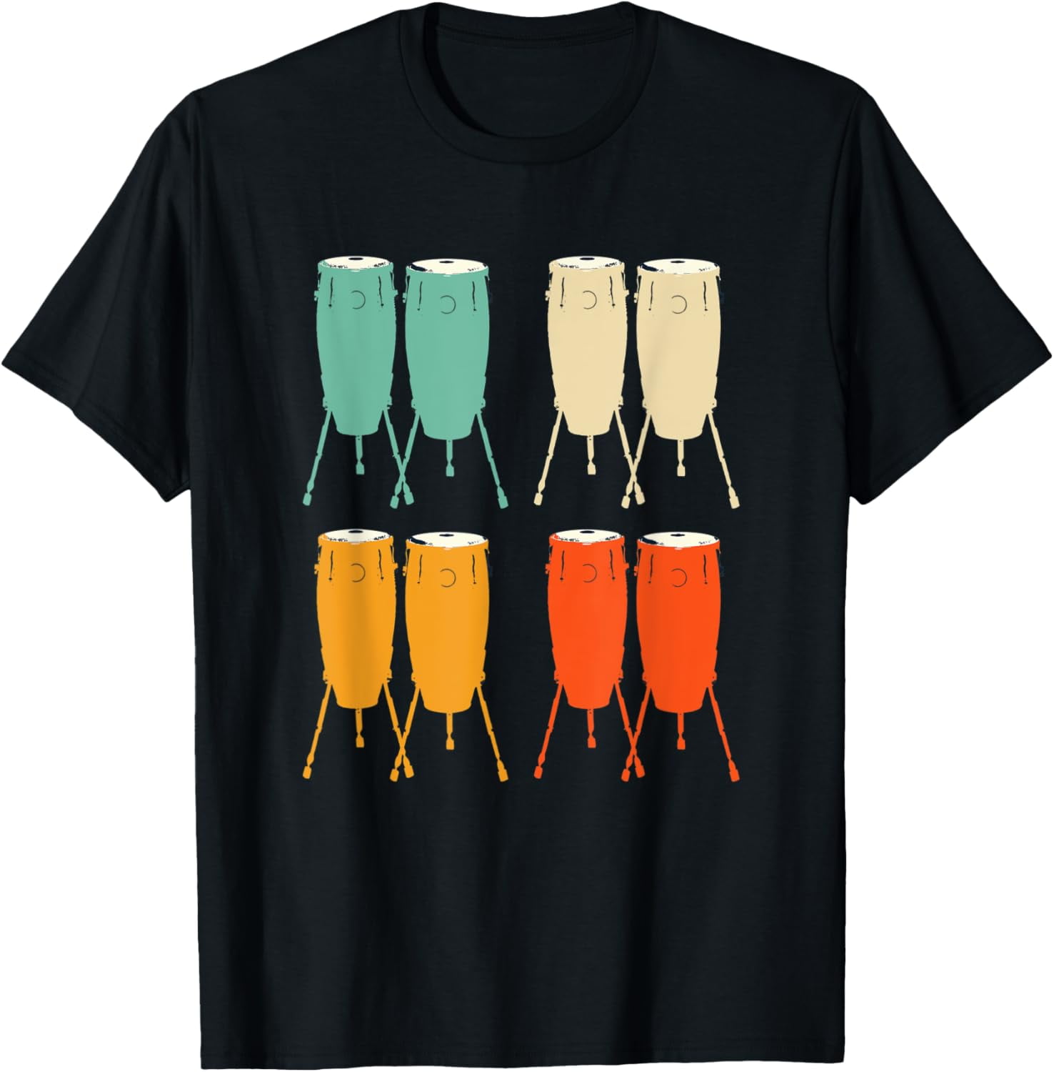 Cool Retro Drummer Gift Vintage Conga Drums T-Shirt - Walmart.com