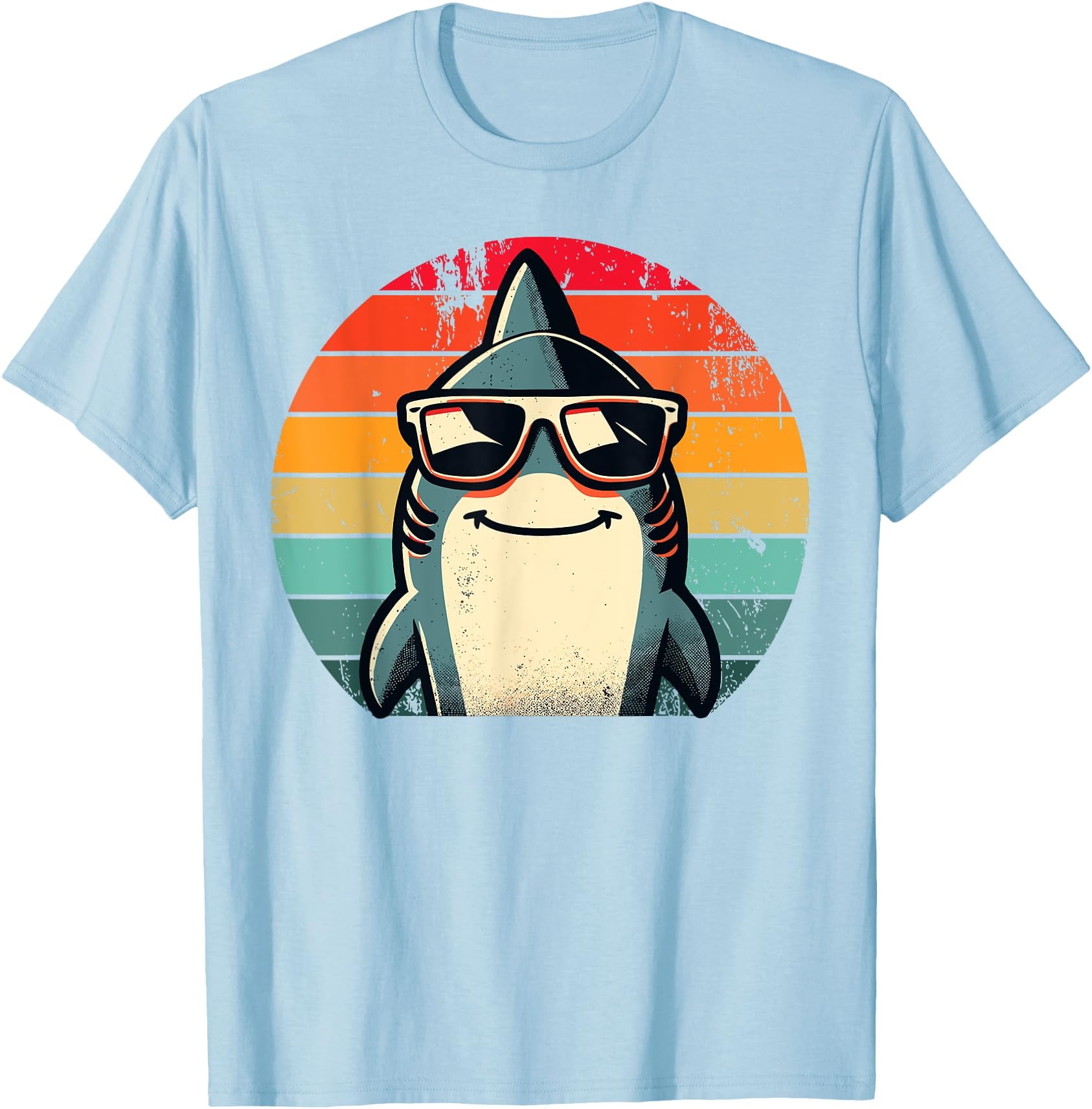 Cool Retro Shark in Sunglasses 70s 80s 90s Funny Fish Softstyle Unisex ...