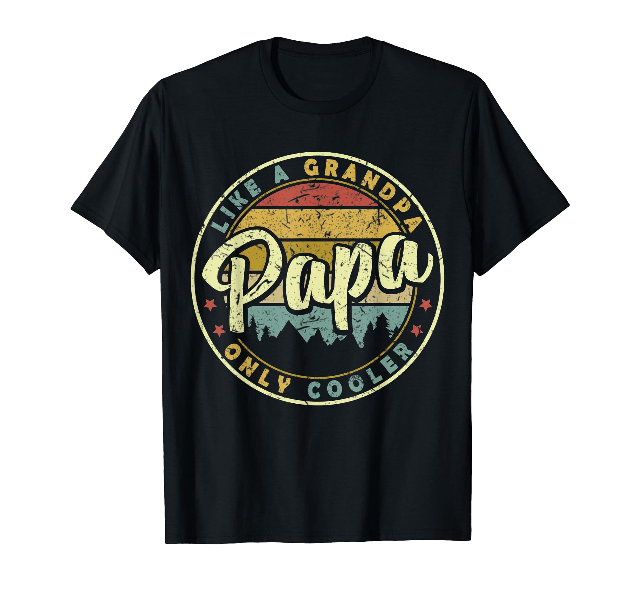 Cool Retro Sunset Graphic T-Shirt for Papas - Perfect Funny Father's ...