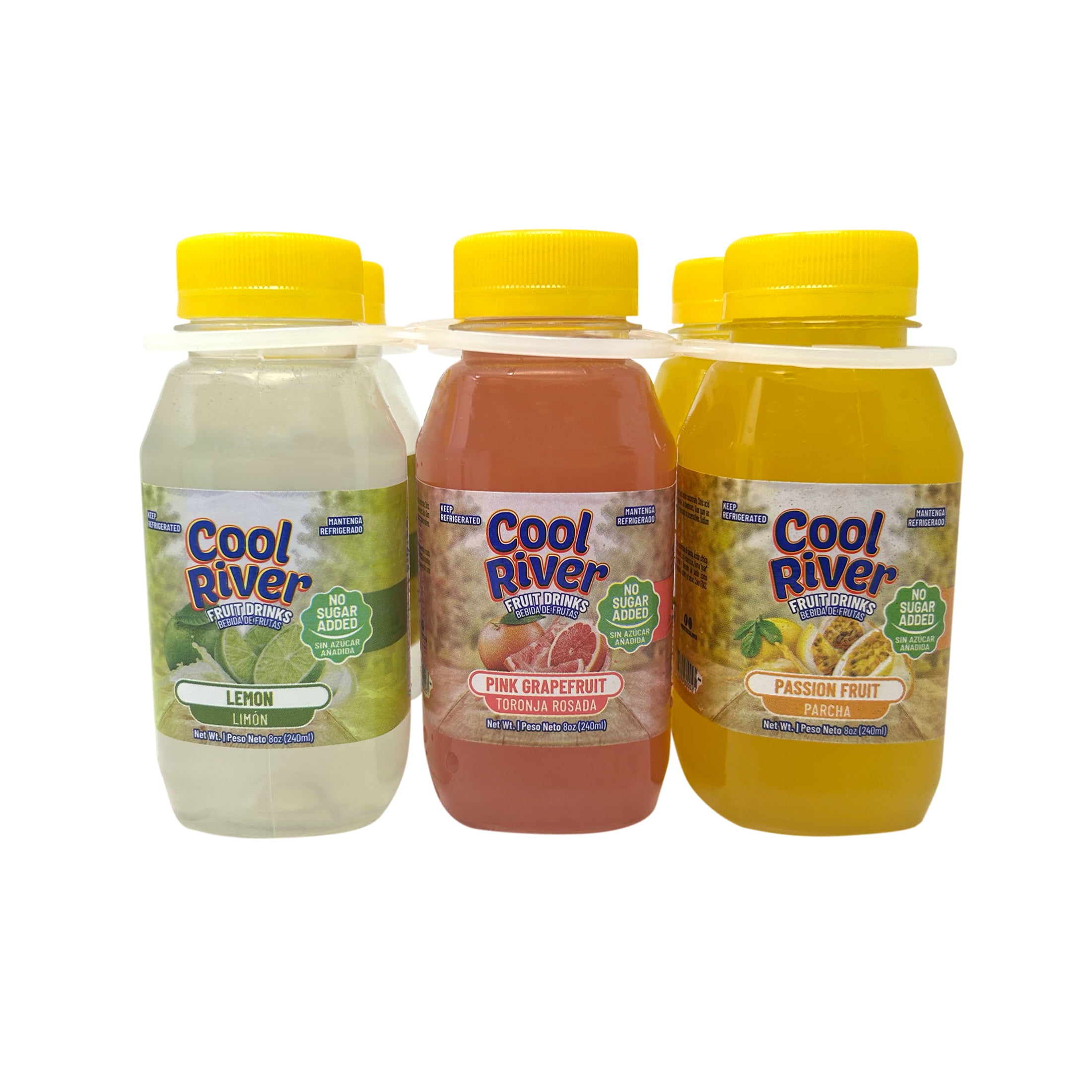 Cool River, Lime, Passion Fruit and Pink Grapefruit Juices, Variety 6 ...