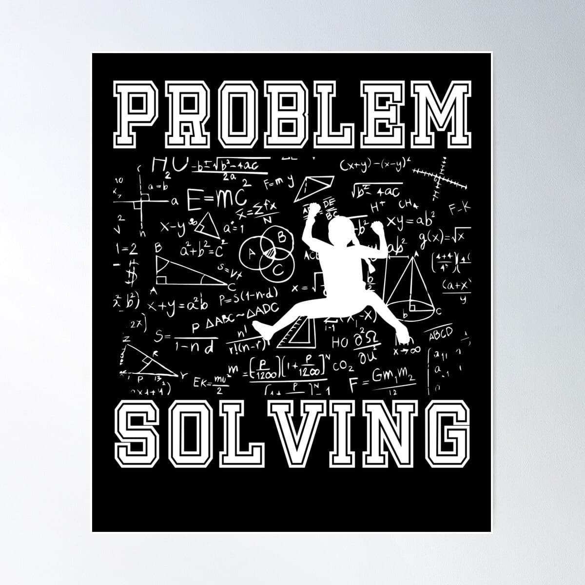 Cool Rock Climbing Math Lover Problem Solving Mathematician Poster Wall ...