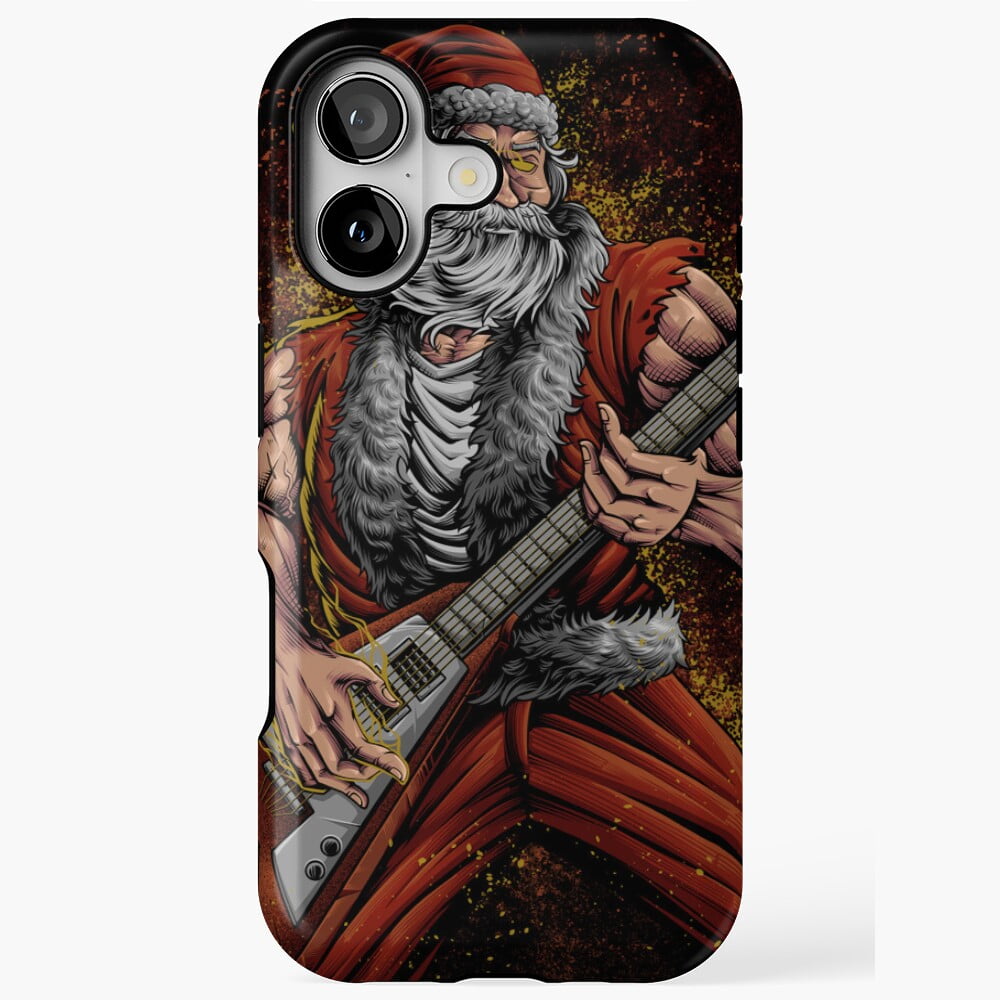 Cool Rockstar Holiday Music Festive Pattern Design for iPhone 17 16 15 ...