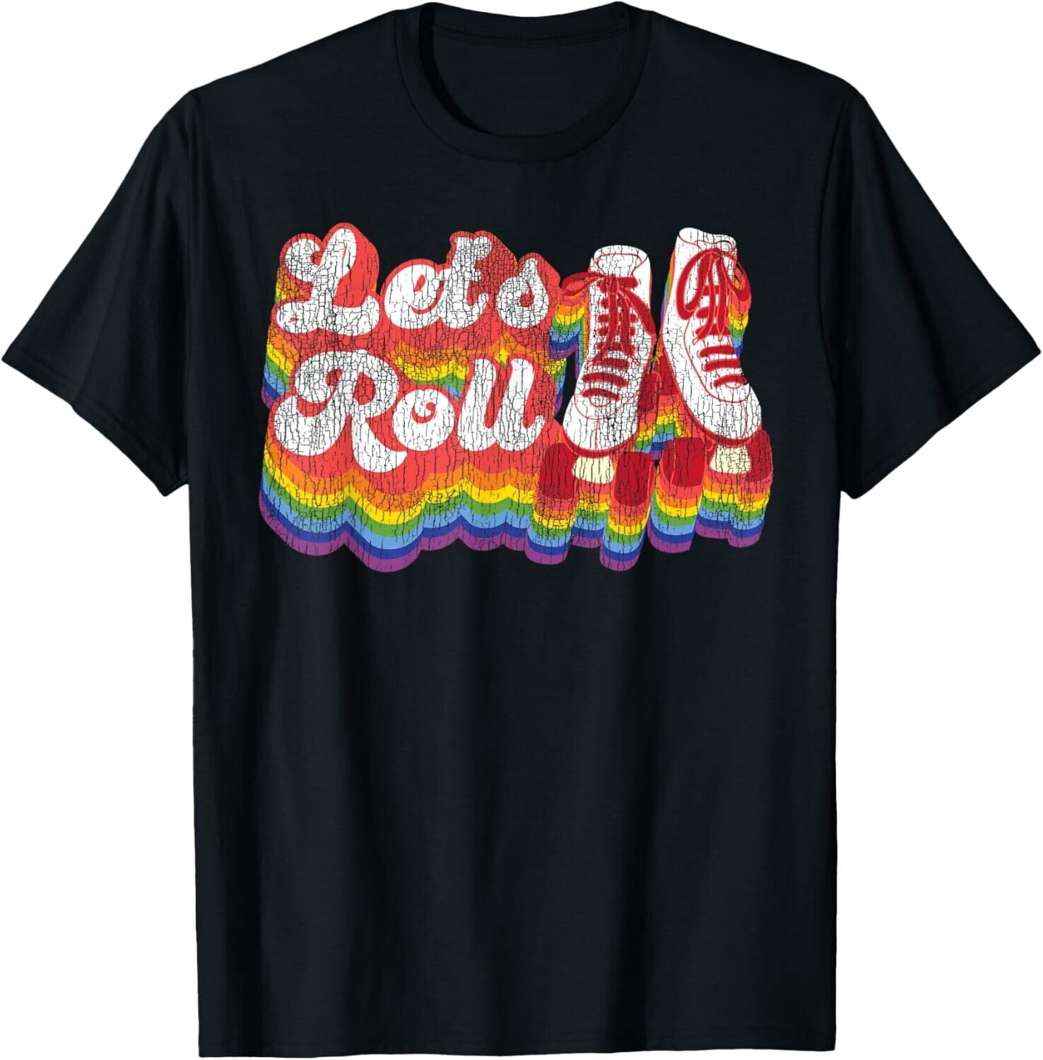 Cool Roller Skating Skate Girl 1970S Retro Gift Unisex T-Shirt ...