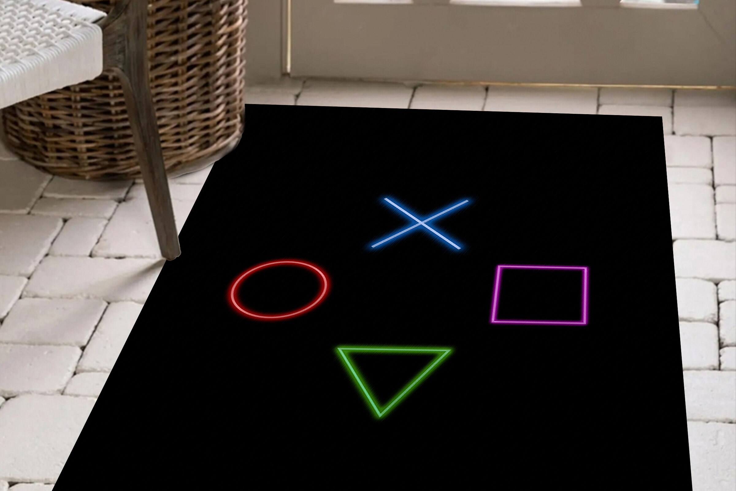 Cool Rug, Outdoor Rug, Modern Rug, Pattern Rug, Game Room Decor Rug ...