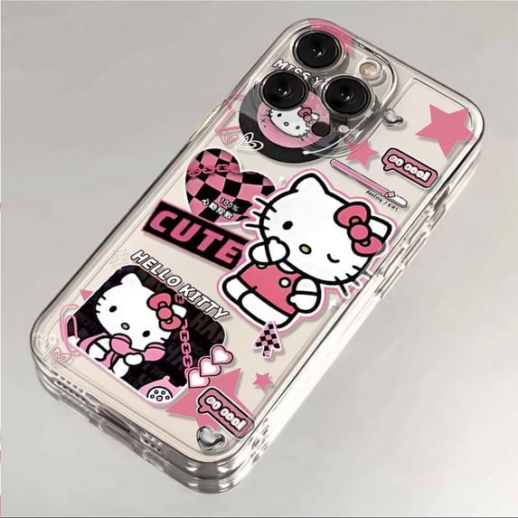 Cool Sanrio Hello Kitty Phone Case For iPhone 16 15 14 13 Pro Max 11 12 ...