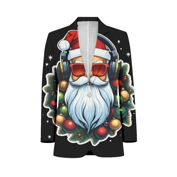 Cool Santa Headphones Sunglasses Customized Men's Suits full man Shawl ...