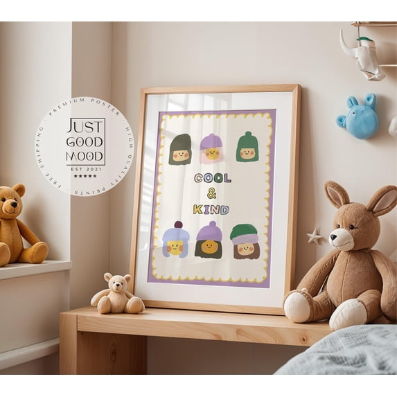 Cool Saying Poster, Winter Childrens Room Wall Art, Unframed Paper ...
