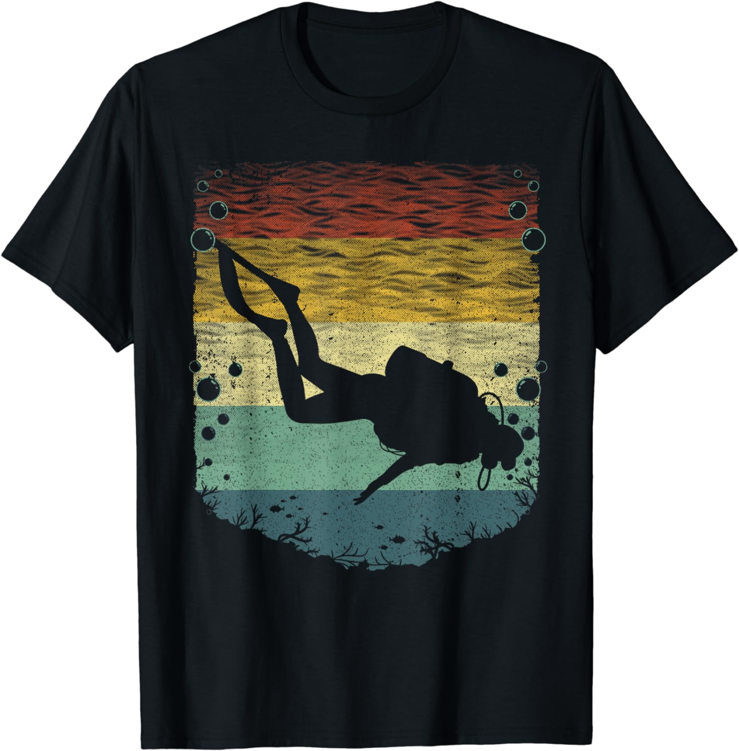Cool Scuba Diving Art For Men Women Scuba Dive Diver Cotton T-Shirt ...
