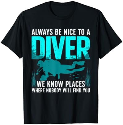 Cool Scuba Diving For Men Women Open Water Ocean Diver Lover T-Shirt ...