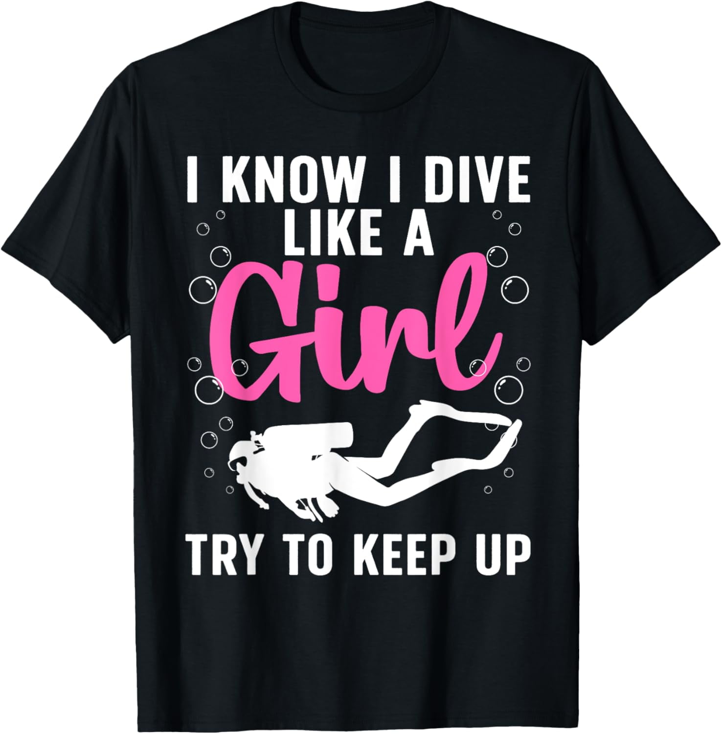 Cool Scuba Diving For Women Girls Rescue Diver Ocean Divers T-Shirt ...