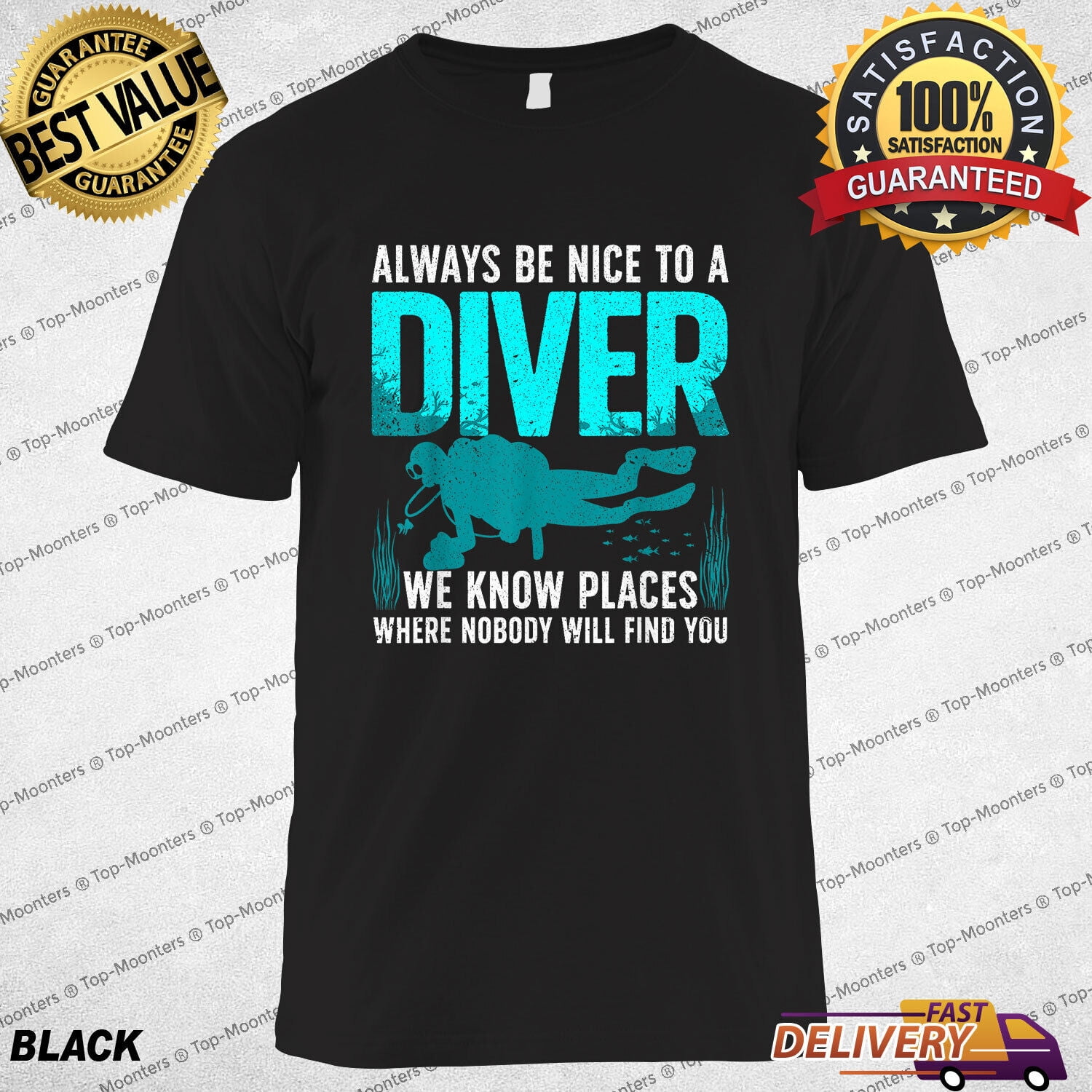 Cool Scuba Diving Tee Gifts For Men Women Underwater Ocean Diver Lover T-Shirt - Walmart.com