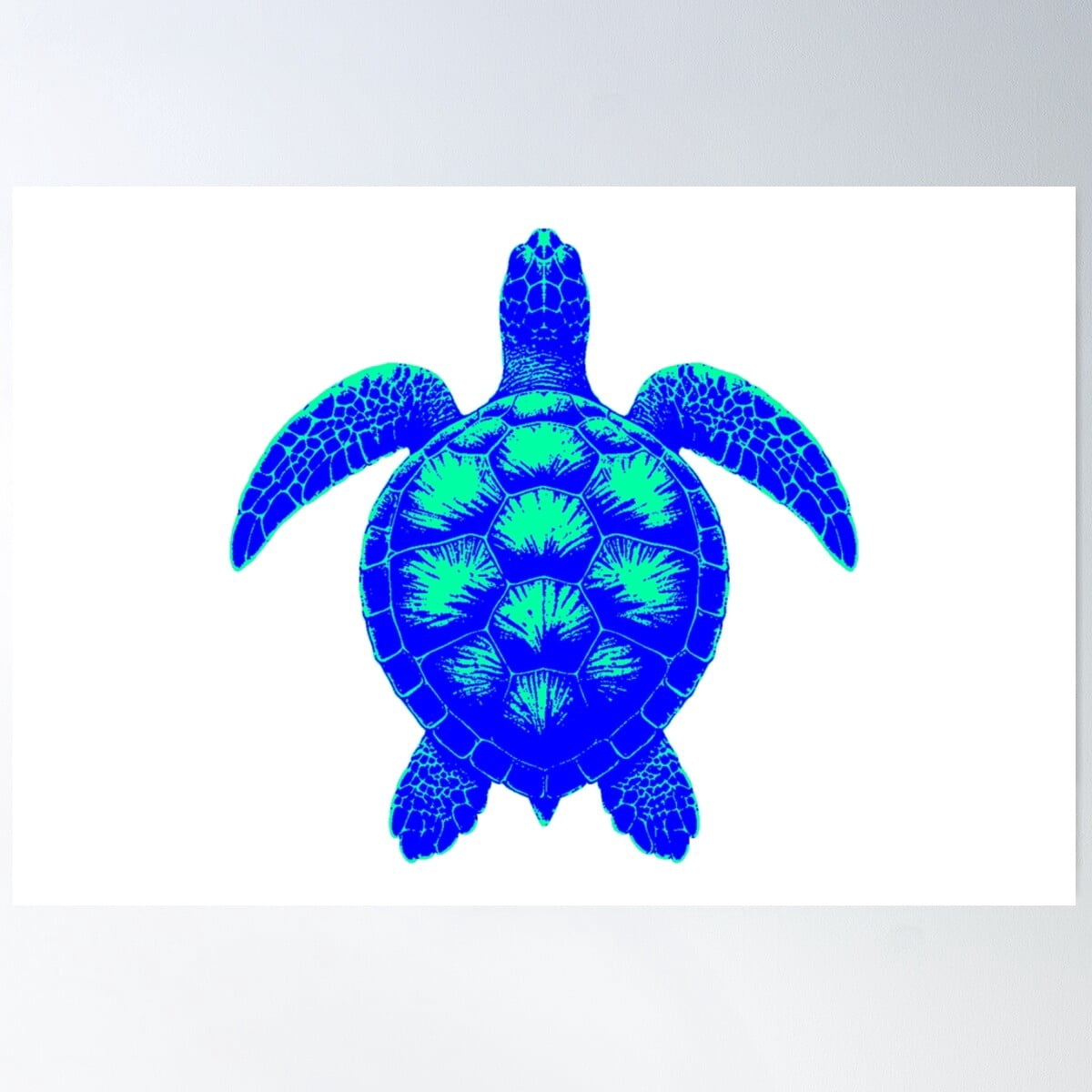 Cool Sea Turtle Poster Wall Art Modern Wall Decor For Living Room ...