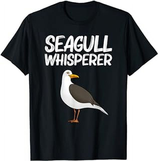 Cool Seagull Art For Men Women Birdwatcher Beach Gulls Bird T-Shirt ...
