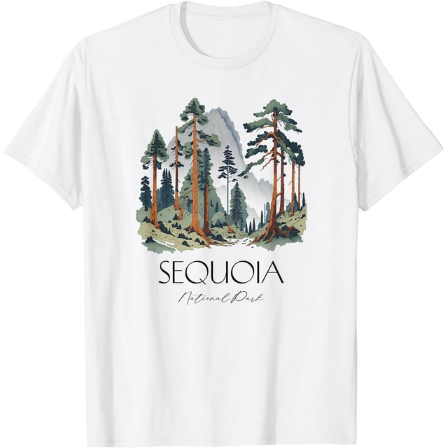 Cool Sequoia National Park Hiking Watercolor Graphic T-Shirt - Walmart.com