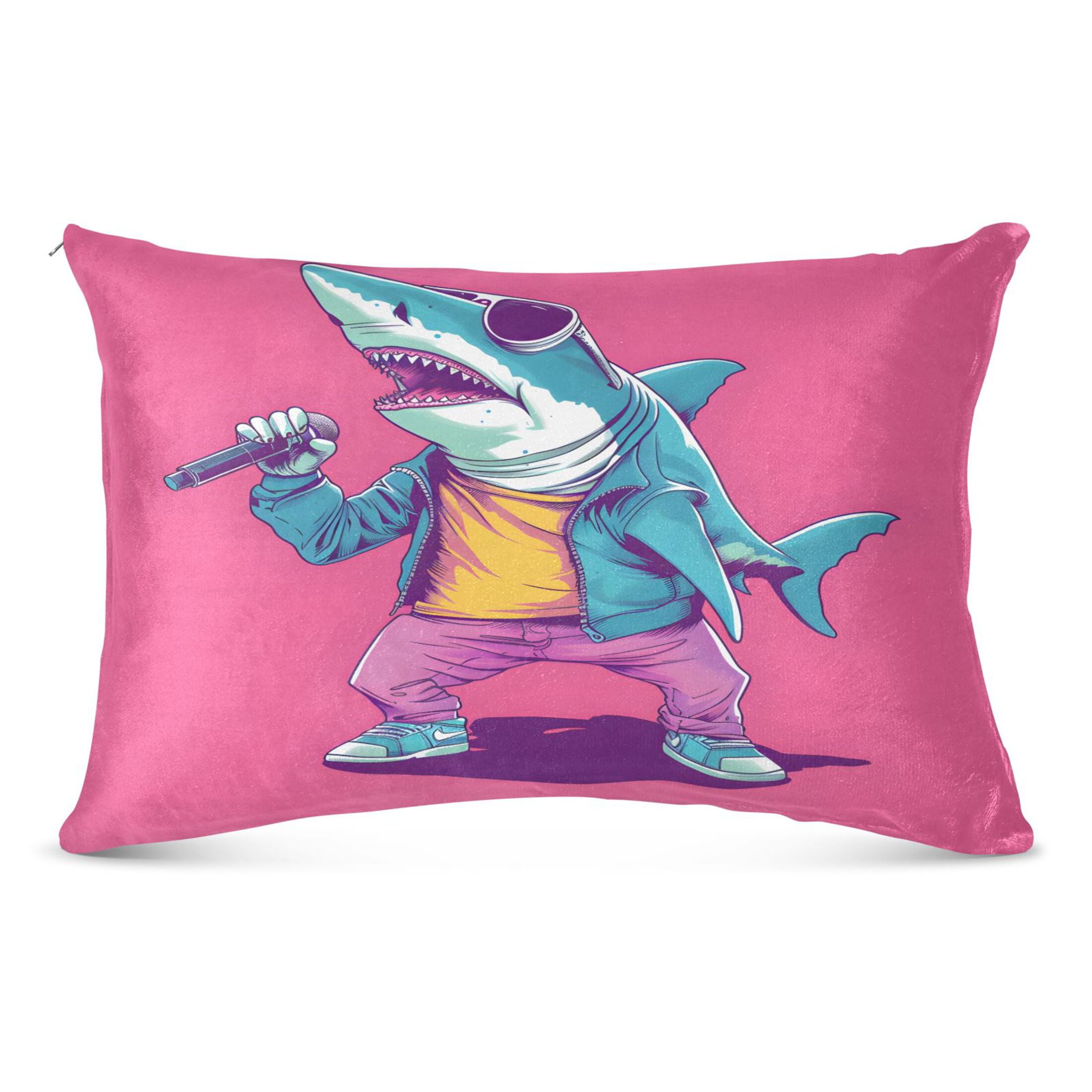 Cool Shark Singing Plush Pillow Cases Queen Size Ultra Soft Warm ...