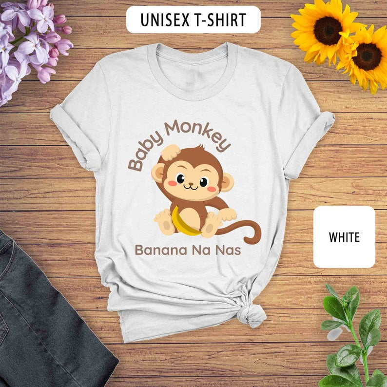 Cool Shirt, Baby Monkey Banana Best Shirt, Fun Gift for Girls Birthday ...