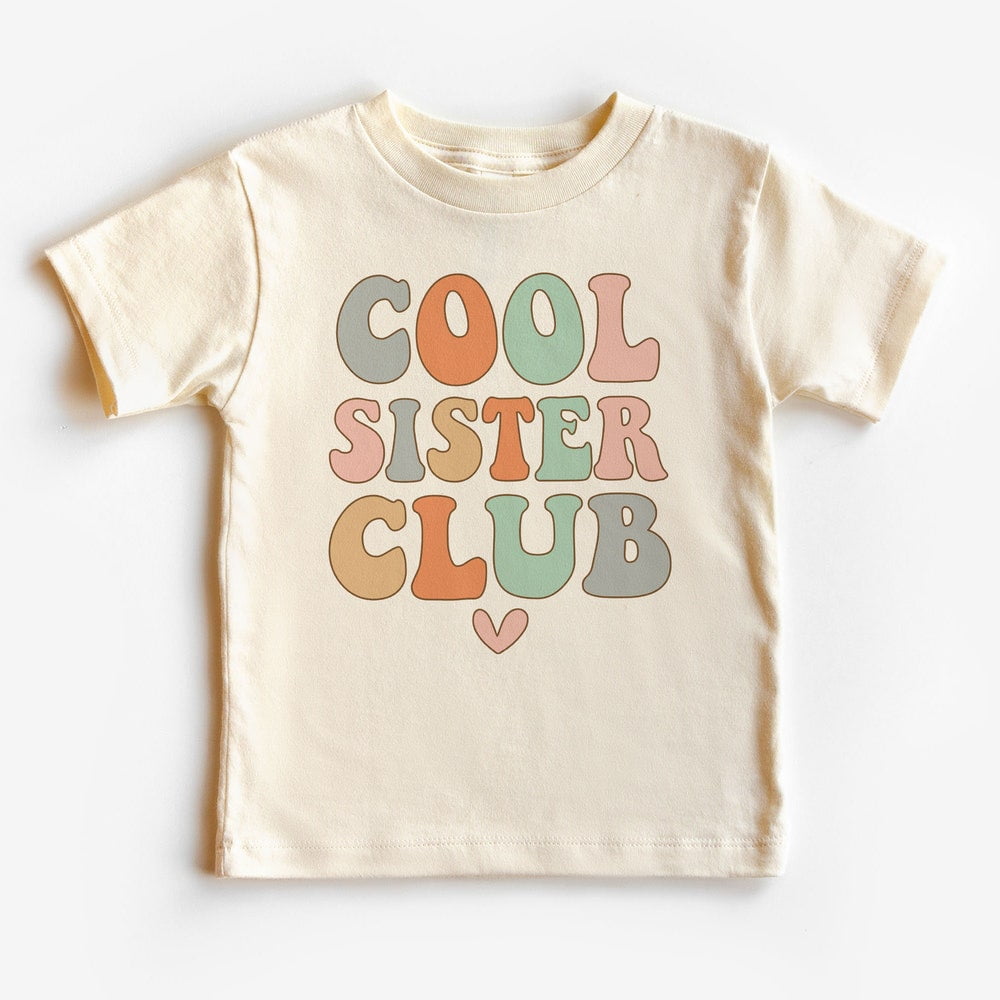 Cool Sister Club Toddler Shirt - Retro Girls Matching Sibling Outfit - Boho Toddler & Youth Tee ...