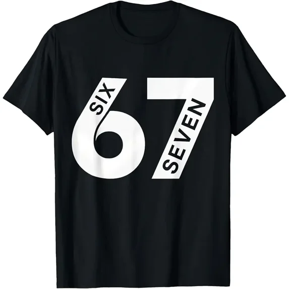 Cool Six Seven 6 7 Meme Youth Gen Alpha Trend Number Graphic Unisex T ...