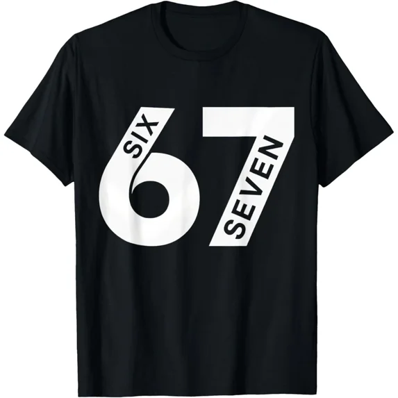 Cool Six Seven Number Gen Alpha Slang Trending Meme Humor Unisex T ...