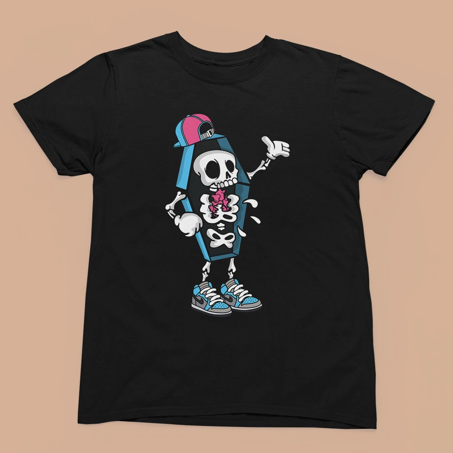 Cool Skater Skeleton T-Shirt - Walmart.com