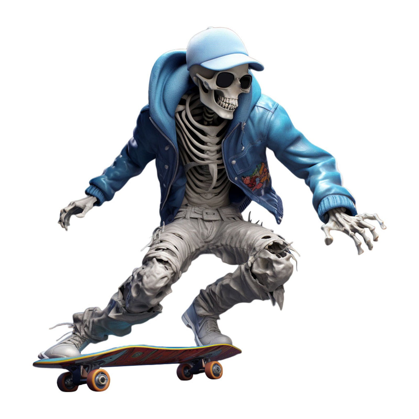 Cool Skeleton Figurines Halloween Skul Ornament Cool Skul Statue ...
