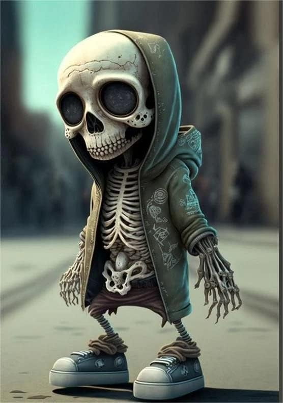 Cool Skeleton Figurines,Halloween Skull Statue Skeleton Doll Statues ...