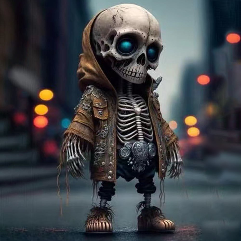 Cool Skeleton Figurines Resin Crafts Cute Statue Skeleton Memorial for ...