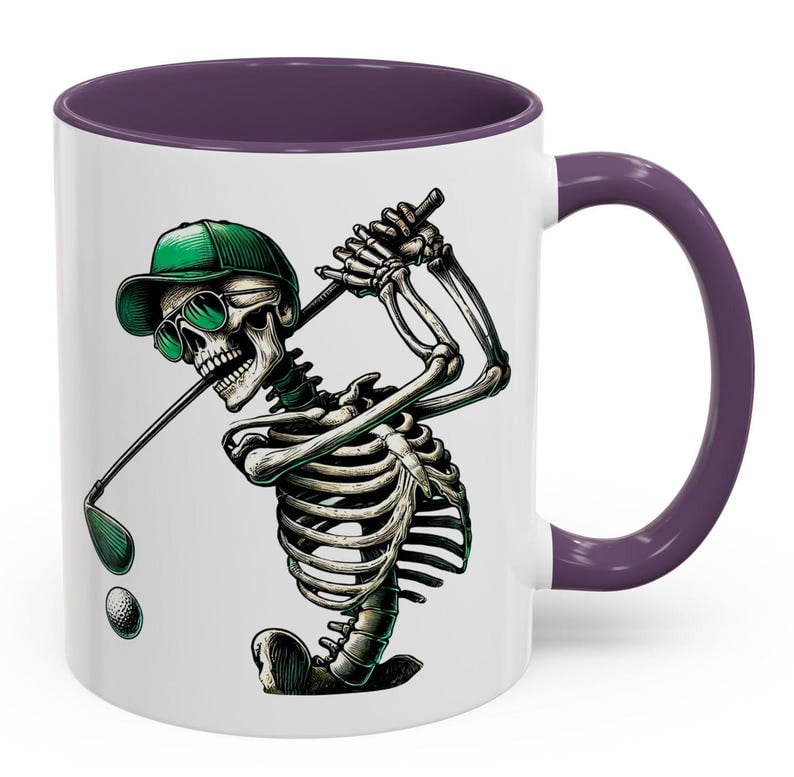 Cool Skeleton Go Mug, Go Gift for M1en, Skull Goer Coffee Cup, R Gothic ...