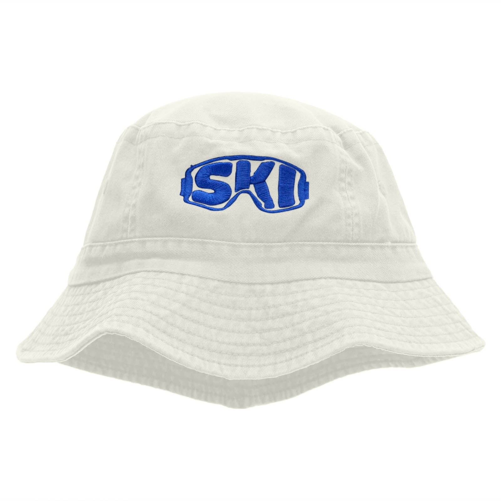 Cool Ski Embroidered Pigment Dyed Bucket Hat - White OSFM - Walmart ...
