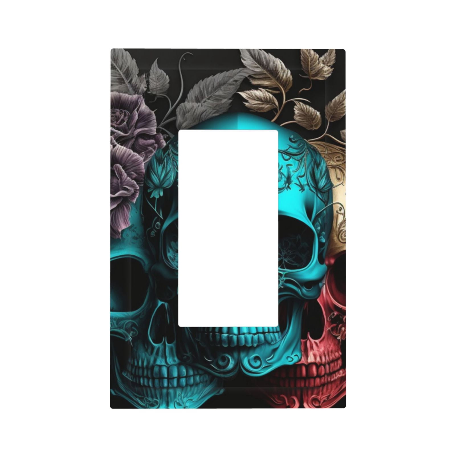 Cool Skulls Gothic Day Of The Dead Single Gang Wall Plate 1 Gang ...