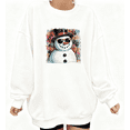 Cool Snowman Print Sweatshirt Christmas Sweatshirt White S-3XL Popular ...