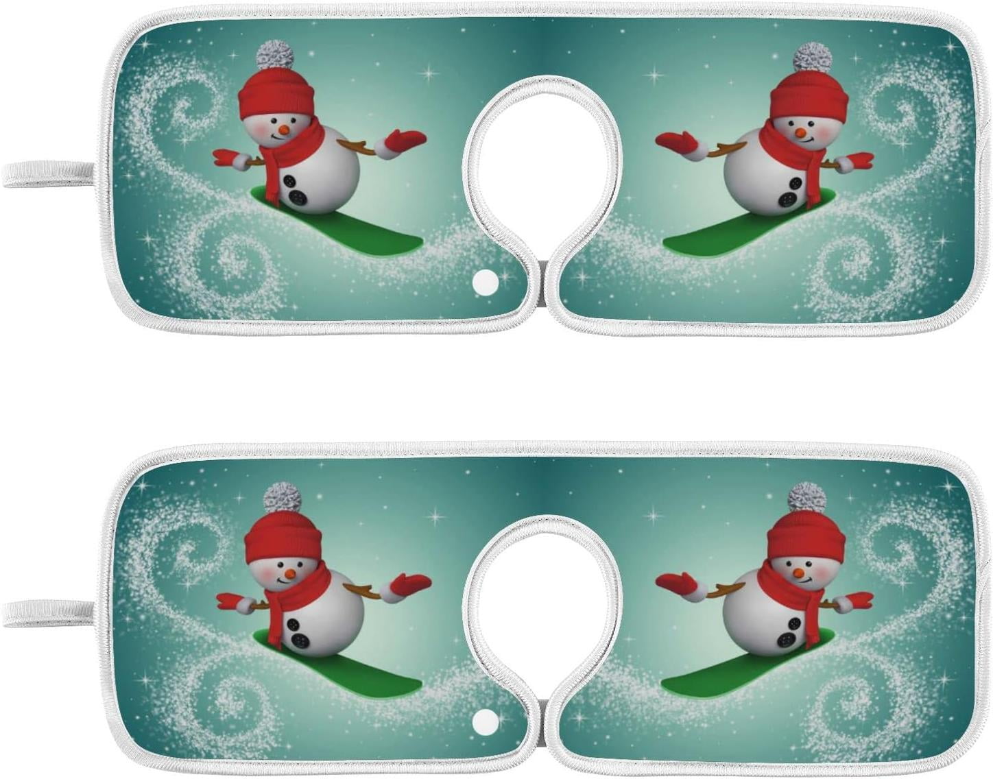 Cool Snowman Snowboarding Sink Splash Guard for Faucet 2 Packs Faucet ...