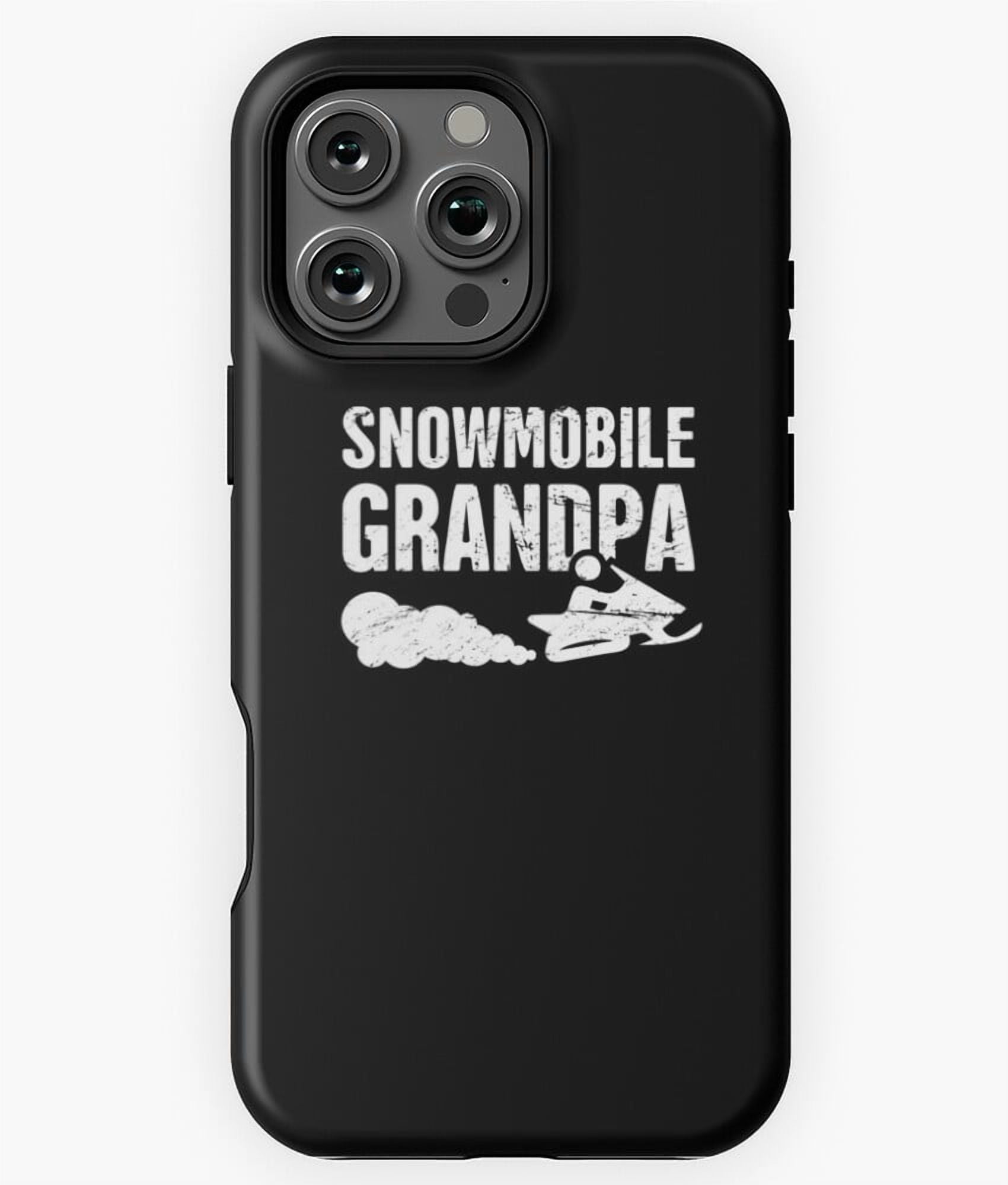 Cool Snowmobile Grandpa Rider M0739 Phone Case for iPhone 17 16 15 14 ...