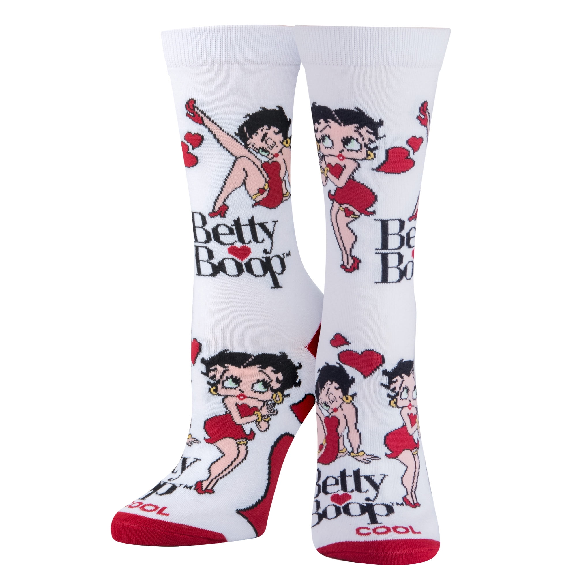 Cool Socks, Betty Boop, Womens Crew Length, Funny Graphic Print- Large ...