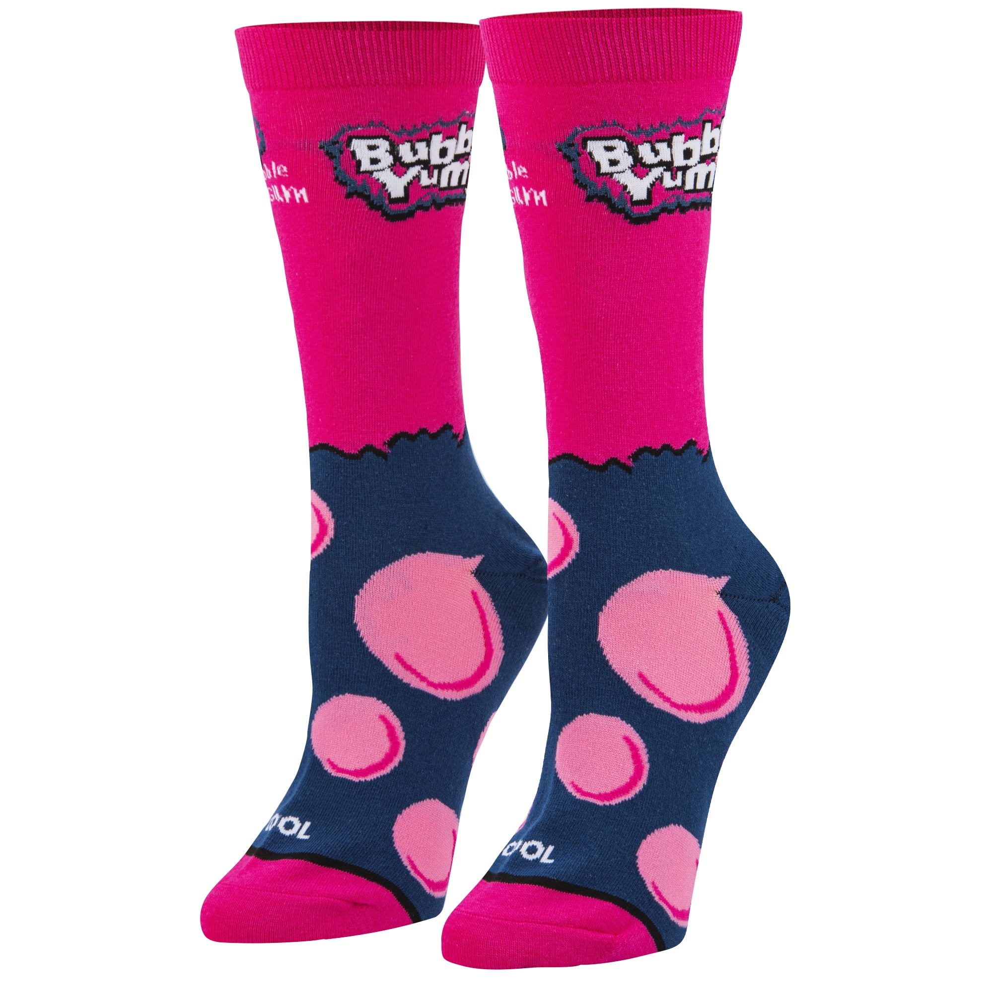 Odd Sox Bubble Yum Gum Crew Socks Fun Chewy Candy Graphic Print Novelty ...