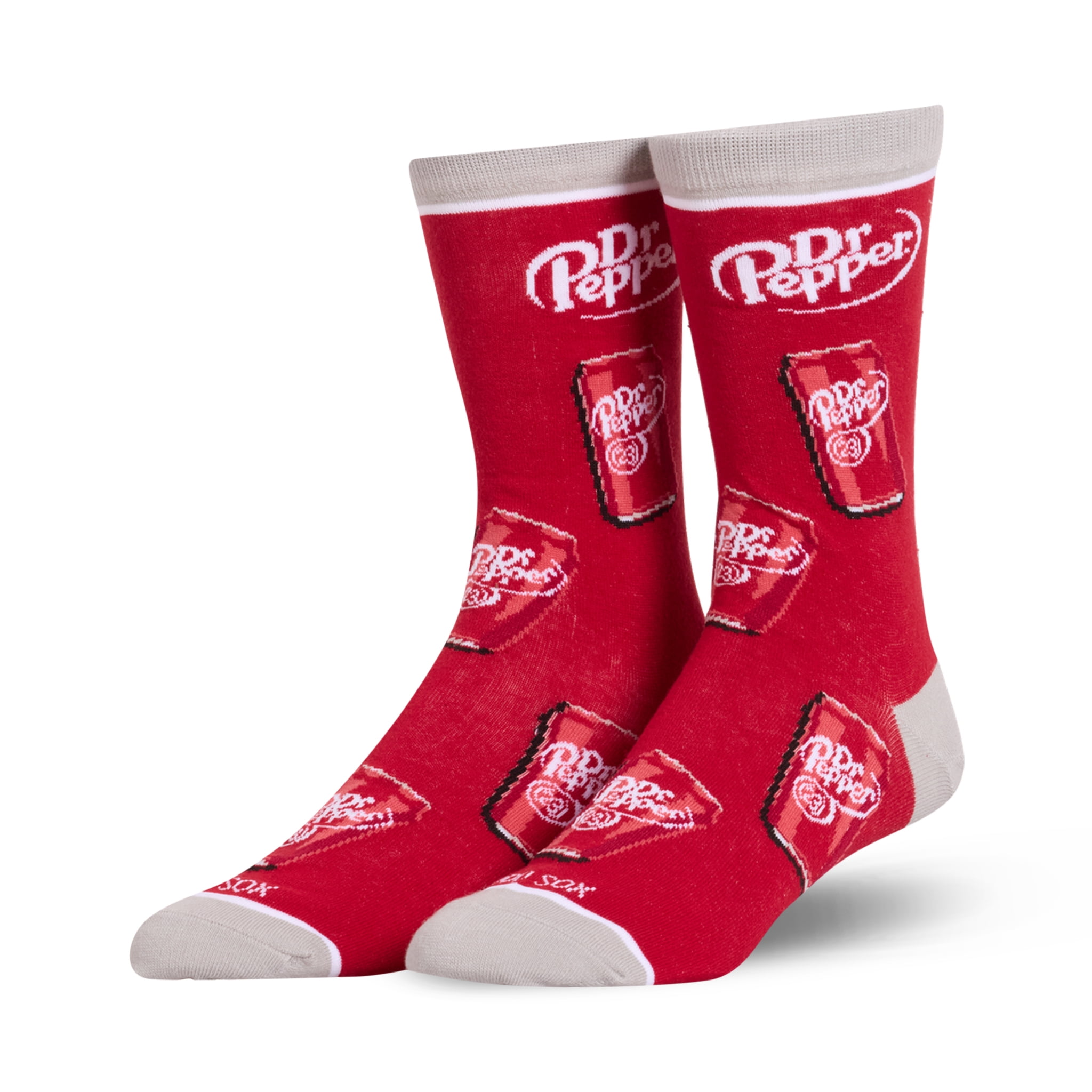 Cool Socks – Dr Pepper Cans Crew Socks – Size Large for Men & Women ...
