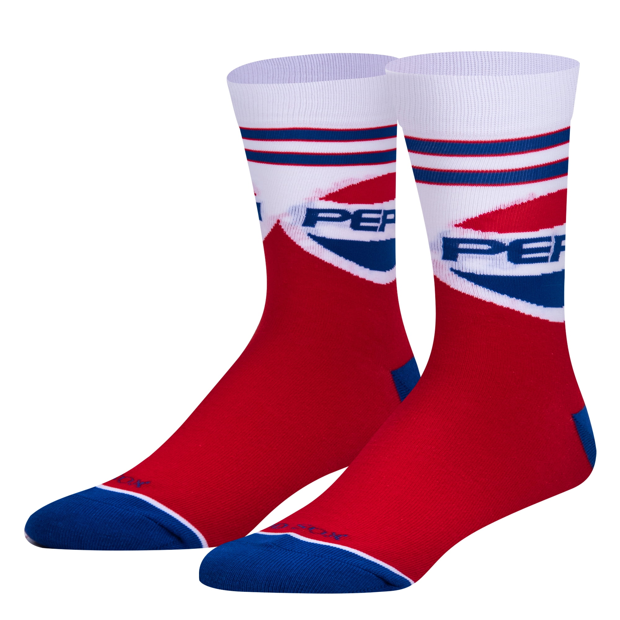 Cool Socks Pepsi Throwback Novelty Crew Socks Large Size Licensed Soda ...