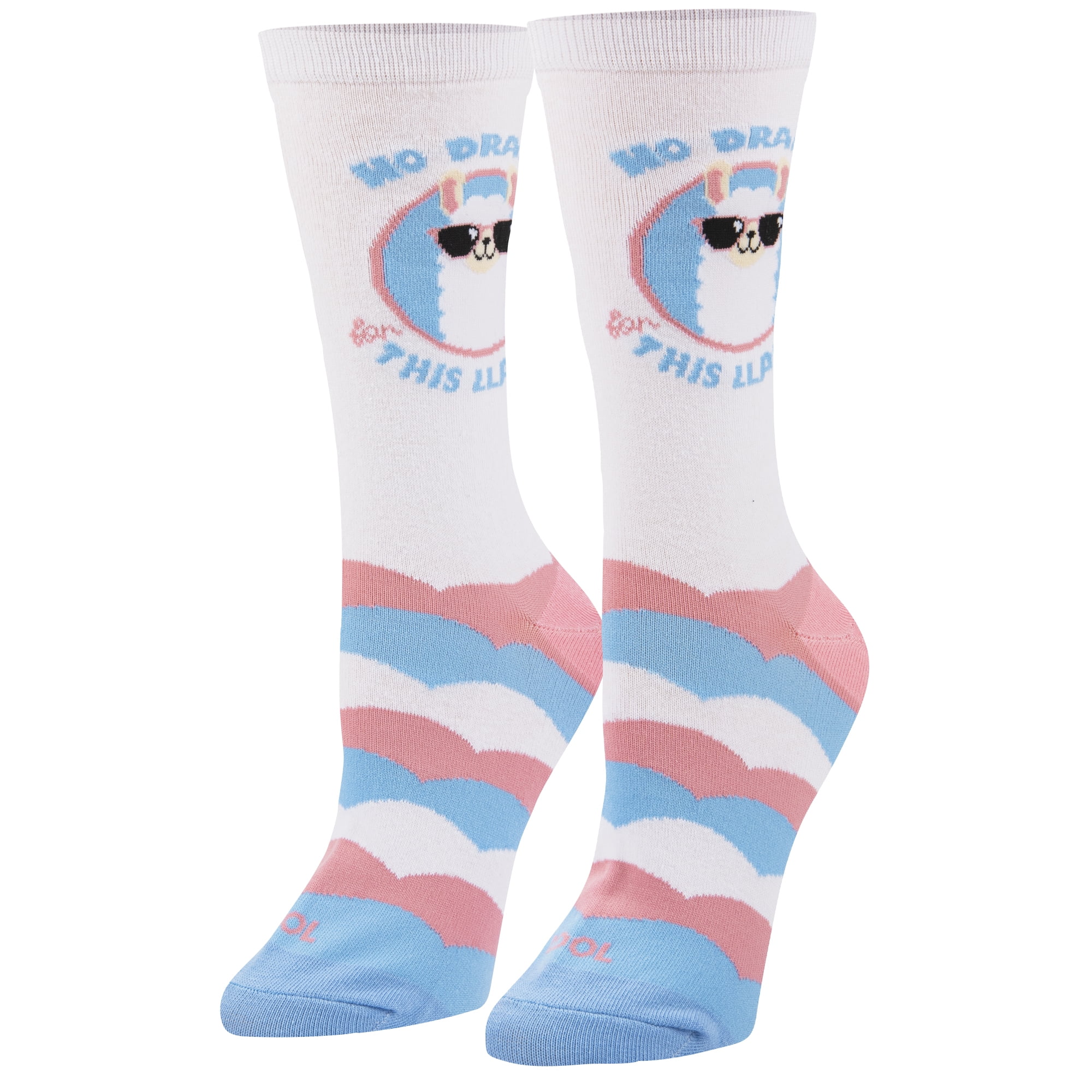 Cool Socks No Drama Llama Fun Print Novelty Crew Socks for Men & Women ...