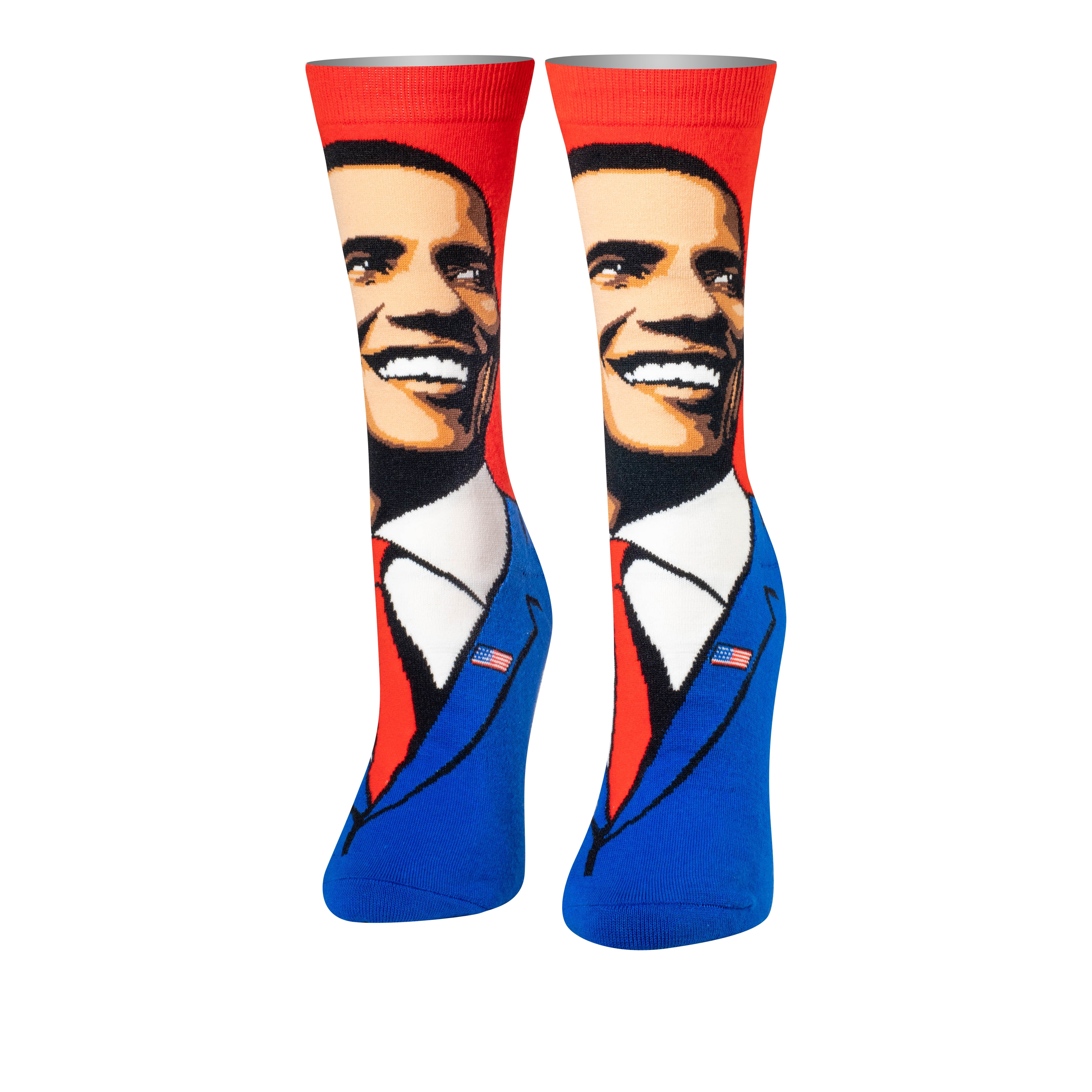 Cool Socks Novelty Crew Socks Women's Obama, Graphic Print, Large ...