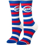 Cool Socks Pepsi Soda Crew Socks for Women, Retro Striped Logo Funny ...