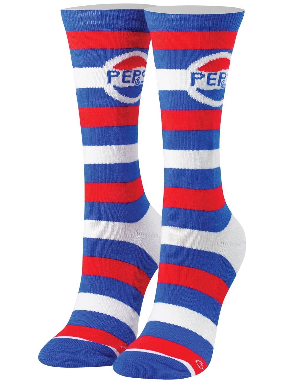 Cool Socks Pepsi Soda Crew Socks for Women, Retro Striped Logo Funny ...