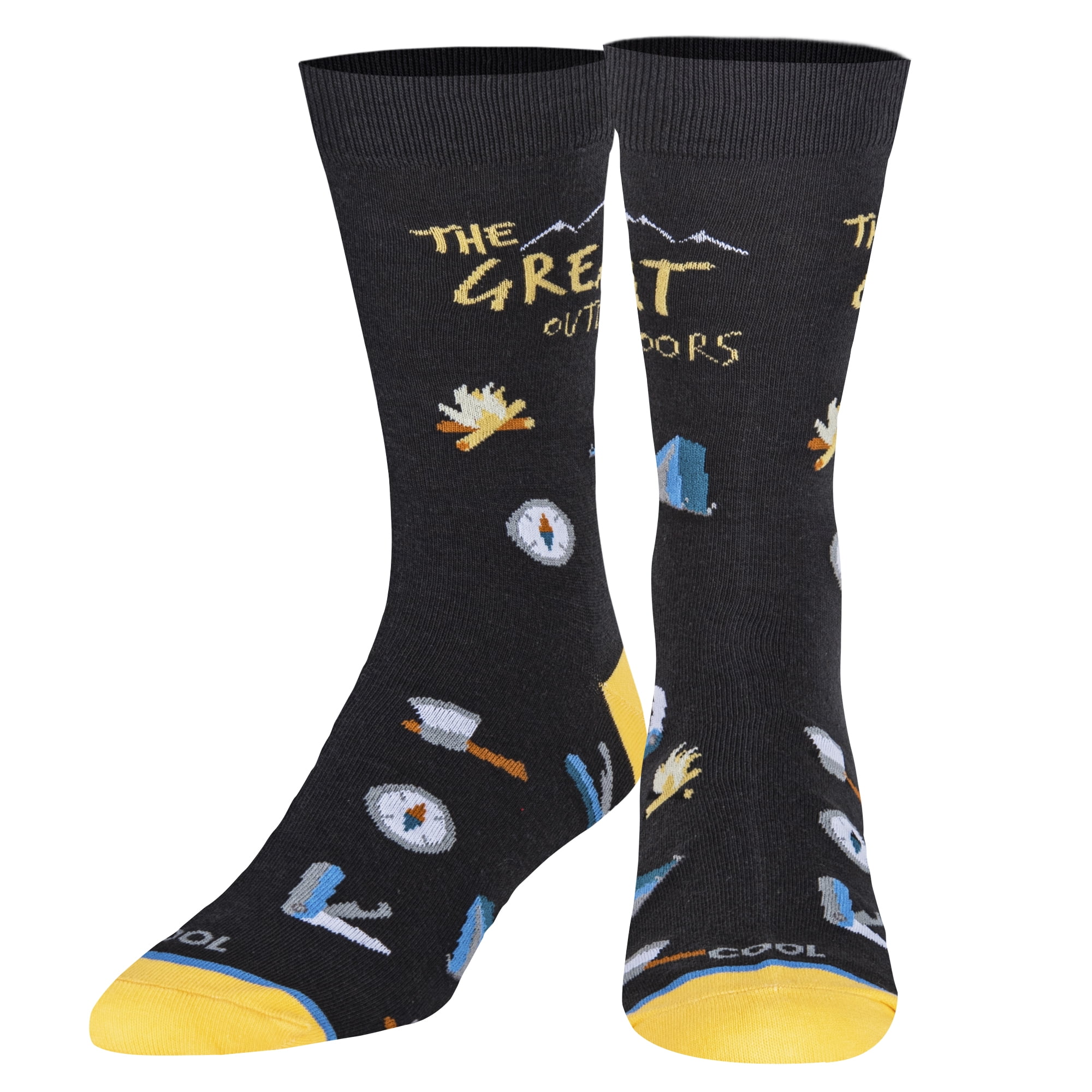Cool Socks, The Great Outdoors Men's, Fun Novelty Crew Socks - Walmart.com