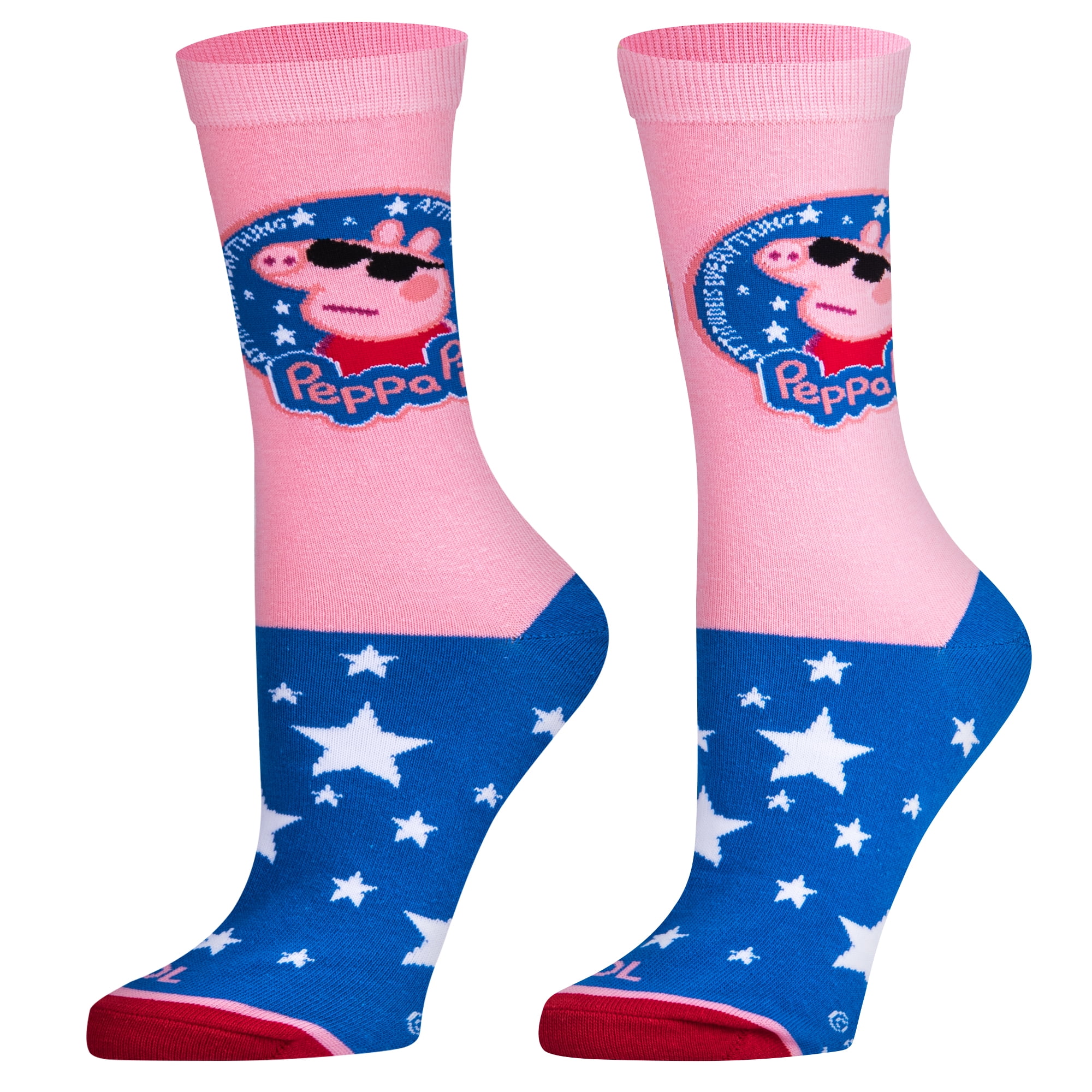 Cool Socks, Women's Funny Graphic Novelty Sock, Peppa Pig Cartoon Print ...