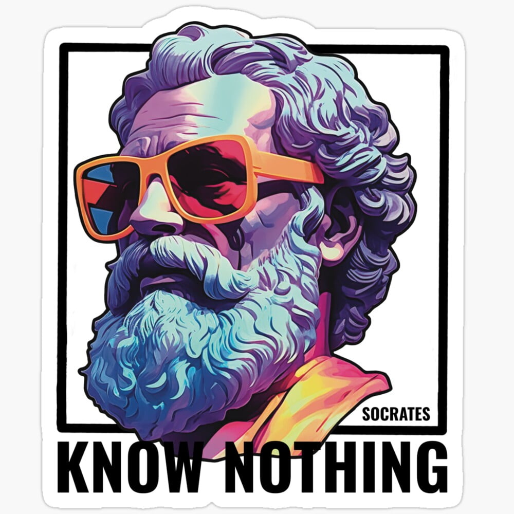 Cool Socrates Know Nothing Stickerphone Decal Water Bottle Stickers ...