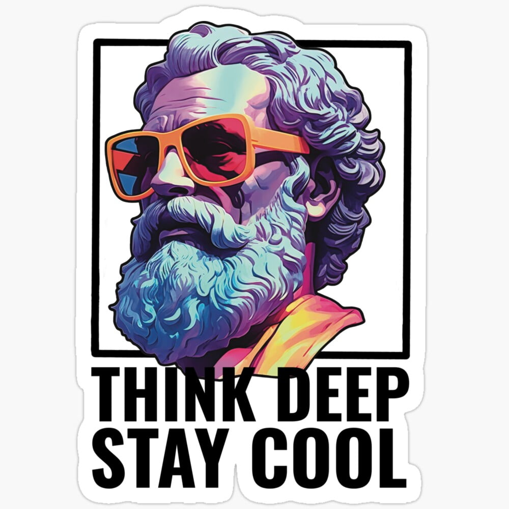 Cool Socrates Knowledge Stickerphone Decal Water Bottle Stickers, Vinyl ...